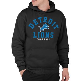 Junk Food NFL Classic Team Logo Hoodie Detroit Lions Schwarz Medium Unisex Erwachsene (Unisex) NFL-Fans, Detroit Lions Fans Kapuzen-Sweatshirt Team-Logo-Hoodie