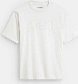 Coach Tonal T-Shirt f&uuml;r M&auml;nner in Wei&szlig;, Gr&ouml;&szlig;e Mittel | Baumwolle