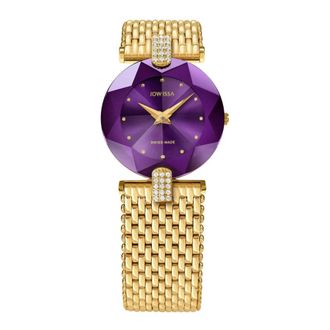 Jowissa Facet Strass Uhr - - Accessories - Damen - Gelb - ONE SIZE