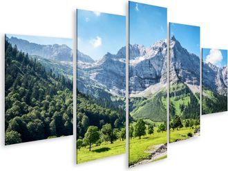 Islandburner Bild auf Leinwand Karwendelgebirge In &Ouml;sterreich Europ&auml;ische Alpen Bilder Wandbilder Poster