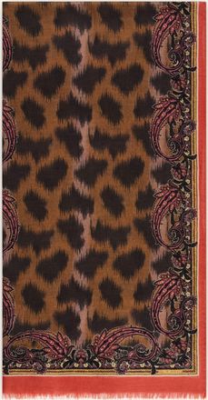 Etro Etro Schal Mit Cashmere Und Seide braun