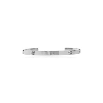 Tory Burch Brass Logo Bracelet - - Accessories - Damen - Grau - M