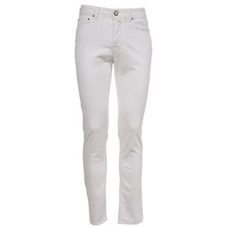 Jacob Cohen Homme, Pantalons, Blanc, Taille: W34 Pantalon en Velours C&ocirc;tel&eacute; Coupe Slim Mod&egrave;le Bard