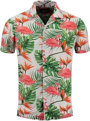 Key Largo KEYLARGO Klkeys 1/2 Patterned Chemise, Blanc (1000), XL Hommes