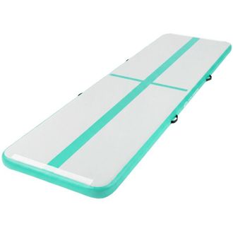 ECD Germany ECD Germany Aufblasbare Gymnastikmatte Turnmatte Airtrack 4m Mint-Gr&uuml;n, 10 cm Dicke, Tumbling Matte Air Matte Track Trainingsmatte Fitnessmatte