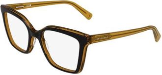 Longchamp LO2795 014 Lunettes pour femme Noir/transparent Marron 53/19/140