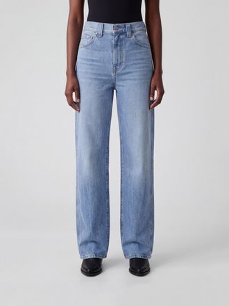Khaite Jean droit en denim stretch taille mi-haute