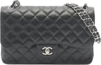 Chanel Sac bandouli&egrave;re classique en cuir caviar Pre-owned - Femme - Pre-owned - Noir - Taille: ONE Size
