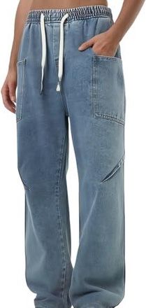 Generic Jean Homme Jeans Homme Jean Homme Regular Confortable Classique Classique Uni D&eacute;contract&eacute; - Lavable Machine/Main, Parfait avec T-Shirt Manches Courtes