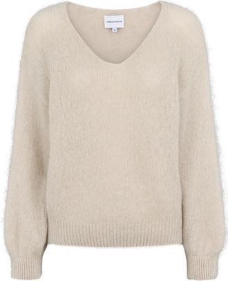 Americandreams Americandreams, Femme, Pulls, Beige, Taille: 44 FR Milana LS Alpaca Pullover