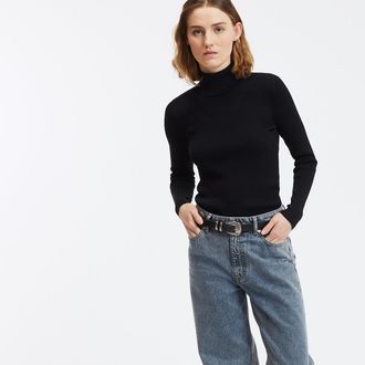 La Redoute Collections Pull Col Roul&eacute; En Fine Maille