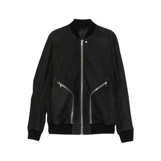 Rick Owens Leder Bomberjacke - - Jackets - Herren - Schwarzk - M
