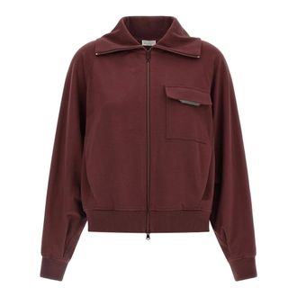 Brunello Cucinelli Damen, Sweatshirts & Hoodies, Rot, SGr&ouml;&szlig;e