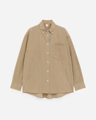 Arket Hemd Aus Baumwolle Und Seide -Beige
