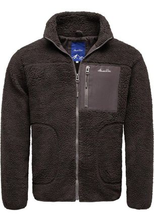 Amaci & Sons Fleecejacke YERMO Fleecejacke Herren Teddyfleece Sweatjacke Pl&uuml;sch Zipper Fleecepullover