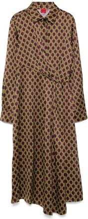 HUGO BOSS Midikleid mit geometrischem Print - Violett