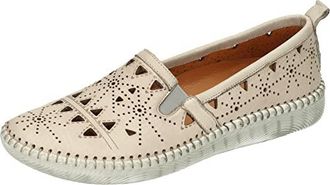 Manitu Chaussons pour Femme Mocassin, Beige, 41 EU
