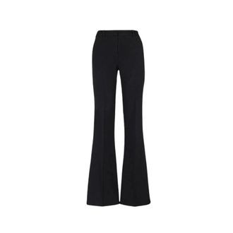 Balmain Klassische Wollschlaghose mit hoher Taille - - Trousers - Damen - Schwarzk - S