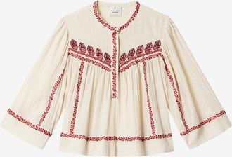 Isabel Marant Blouse Juline - Femme - Beige-red - Taille 34 - Marant &Eacute;toile