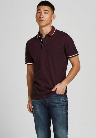Jack & Jones Poloshirt JJEPAULOS Poloshirt mit klassischem Kragen und figurbetonter Form Logostickerei, modisch, schmal, Baumwolle, Polokragen