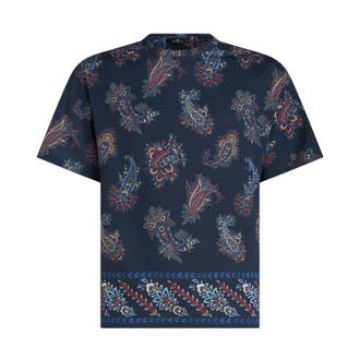 Etro Paisley Print T-Shirt - - Tops - Herren - Mehrfarbig - M