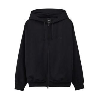 Yohji Yamamoto Baumwoll Logo Hoodie - - Sweatshirts & Hoodies - Herren - Schwarzk - M