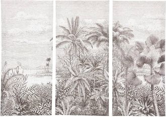 Atmosphera Atmosphera - Bedruckte Leinwand Bota Holz - schwarz und wei&szlig; - 67-5x50 cm - Schwarz und wei&szlig;