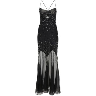 Paco Rabanne Langes Kleid mit Verzierungen - - Dresses - Damen - Schwarzk - S