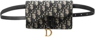 Dior Sac banane en toile Oblique en cuir Pre-owned - Femme - Pre-owned - Beige - Taille: ONE Size