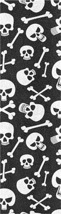 LDIYEU Totenkopf Skelett Weiß Schwarz Skateboard Griptape rutschfest Selbstklebend Longboard Griptapes Aufkleber Griffband 33X 9(1pcs)