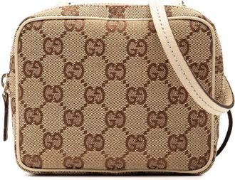 Gucci Hobo Bags - GG Canvas Crossbody - Gr. unisize - in Braun - f&uuml;r Damen
