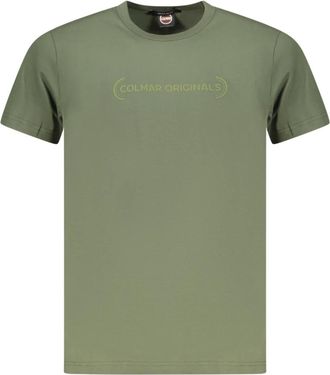 Colmar Homme, Tops, Vert, Taille: L T-shirt &agrave; Manches Courtes et Col Rond