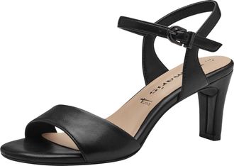 Tamaris Damen Sandalette mit Stilettoabsatz, schwarz, 37 EU