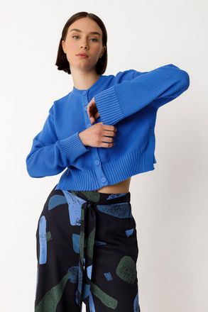 SKFK Damen vegan Strickjacke Belene Blau