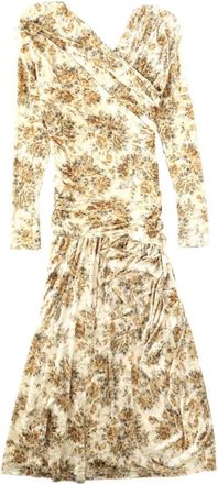 Ganni Femme, Robes, Beige, Taille: 38 FR Midi Dress