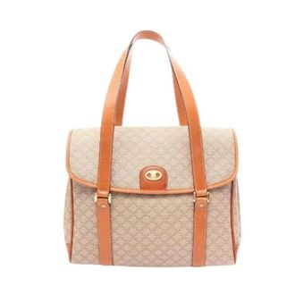 Celine Pre-owned Sac Cabas Macadam en toile enduite PVC et cuir - Femme - Pre-owned - Beige - Taille: ONE Size