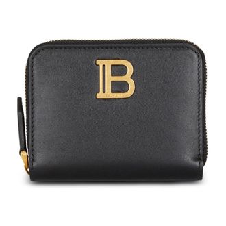 Balmain B-Buzz Leder Portemonnaie - - Accessories - Damen - Schwarzk - ONE SIZE