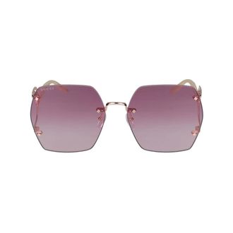 Gucci Stilvolle Sonnenbrille in Gold und Violett - - Accessories - Damen - Gelb - 62 MM