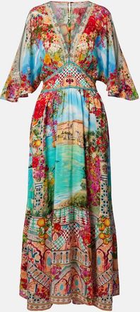 Camilla Robe maxi en soie imprim&eacute;e &agrave; ornements