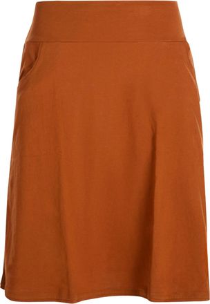 vishes Alternative Bekleidung - Rock Damen Knielang Bio Baumwolle Breiter Bund Jersey R&ouml;cke Basic dunkelorange 42