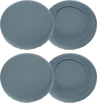 Generic 4er Pack Abnehmbare Bez&uuml;ge F&uuml;r Runde Barhocker 40-50 cm (16-20 Zoll) - Waschbar, Staubdicht, Atmungsaktiv, Elastisch - F&uuml;r Bar, K&uuml;che, Wohnzimmer(F)