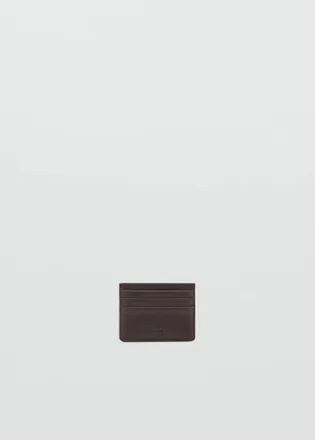 Mango Porte-cartes tress&eacute; marron - Homme - Taille unique - MANGO MAN