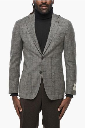 Corneliani CC Collection Virgin Wool REFINED Blazer with Glen Plaid Mot Gr&ouml;&szlig;e 46