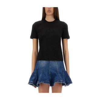 Msgm Schmal geschnittenes T-Shirt - - Tops - Damen - Schwarzk - L