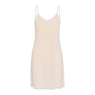 Cream Nude Unterkleid mit Verstellbaren Tr&auml;gern - - Dresses - Damen - Beige - S