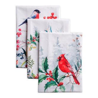 Maison d'Hermine Maison dHermine K&uuml;chenhandt&uuml;cher 3er-Set 100% Baumwolle 70 cm x 50 cm Wiederverwendbare Geschirrt&uuml;cher aus Stoff saugf&auml;hig mit Aufh&auml;ngeschlaufe K&uuml;che 