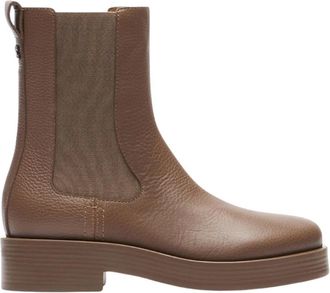 Casadei Femme, Chaussures, Brun, Taille: 37 1/2 EU Charlie Leather Ankle Boot