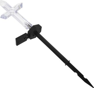 Hemoton Solar Gartenkreuz LED Solarkreuz mit Farbwechsel Solarleuchte f&uuml;r Au&szlig;en Automatische D&auml;mmerungsfunktion Grableuchte f&uuml;r Friedhof und Gartendekoration