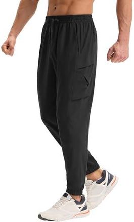 Baleaf Baleaf Pantalon imperm&eacute;able pour homme avec poches &agrave; fermeture &eacute;clair pour randonn&eacute;e, marche, jogging, voyage, golf Pantalons UPF50+ &agrave; s&eacute;chage rapide,