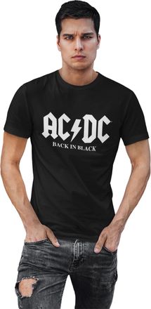 AC/DC Herren MEACDCRTS001 t Shirt Damen, Schwarz, M